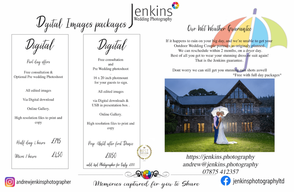 Elegant & Affordable Wedding Packages - Bespoke | Jenkins photography